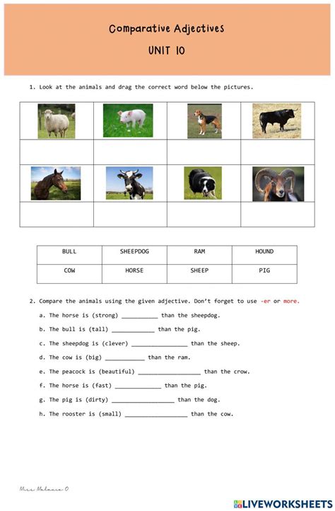 Comparative Adj Free Interactive Worksheets 970588