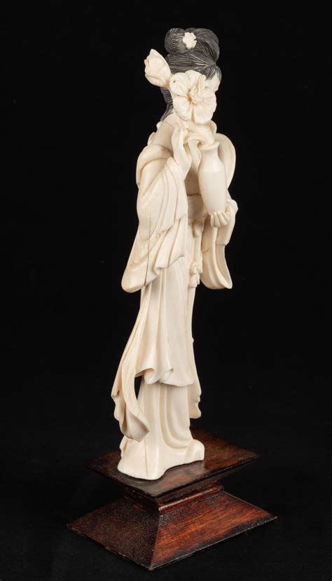 Sold At Auction Carved Ivory Figure Of A Woman Bone Carving Carving