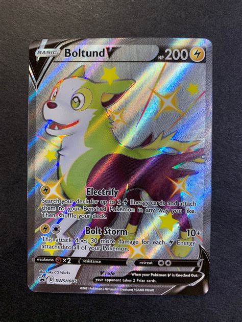 Boltund V Swsh085 Shiny Full Art Ultra Rare Promo Shining Fates