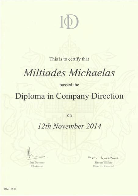 Iod Diploma Certificate Pdf