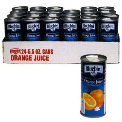 Bluebird 100 Orange Juice 2455 Oz Cans Sams Club
