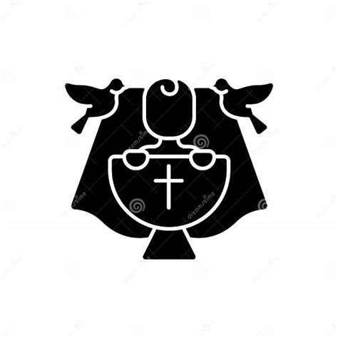 Icône Glyphe De Noir De Baptême Illustration Stock Illustration Du Enfant Rempli 207475001
