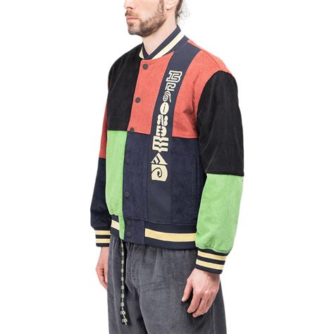 Brain Dead Jacquard Patchwork Letterman Jacket Multi P21o01001797