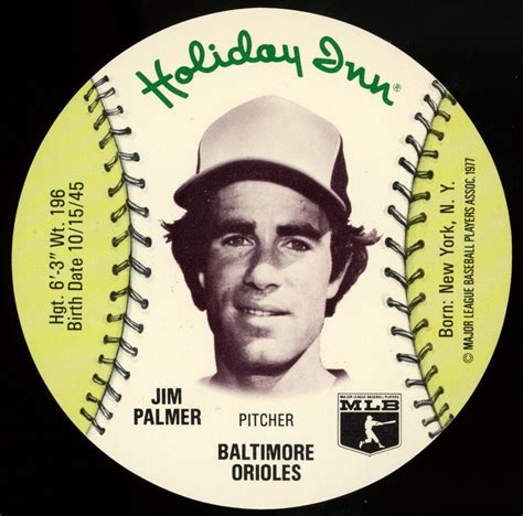 1977 Holiday Inn Jim Palmer Msa Disc Legends Fan Shop