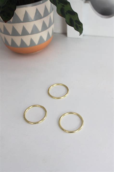 Macrame Ring 15 Real Brass Gold Plant Hanger Etsy