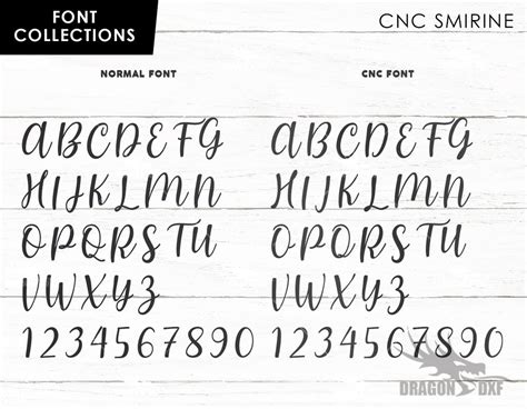 Smirine Cnc Font — Dragondxf