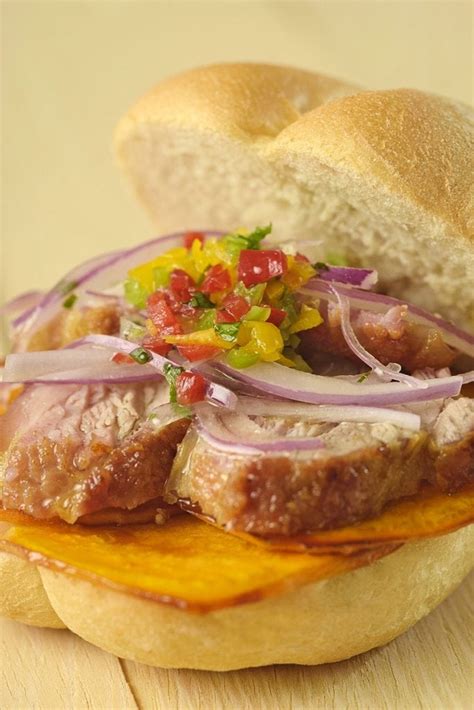 Pan Con Chicharrón Pork And Potato Sandwich Peruvian Style