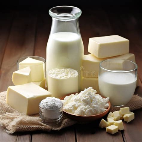 Fresh Dairy Products Milk Cottage Cheese Eggs Yogurt Sour Cream