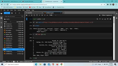 Day28 Datascience Pandas Learning Graph Timedelta Mean Mode Bhavika Pathak