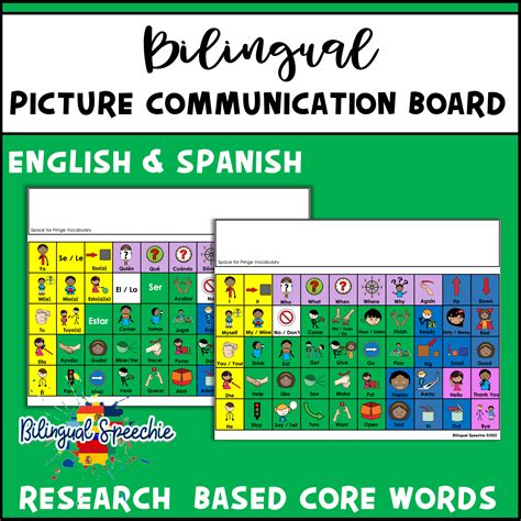 Large Print Spanish Communication Board Spanish Communication Board