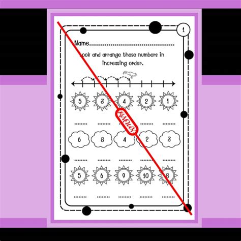 Ordering Numbers To 10 Increasing Decreasing Math Worksheets Grades1 2