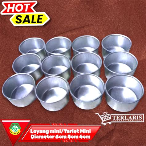 Jual 12pcs Cetakan Tarlet Mini Diameter 4 5 6 Cm Bahan Alumunium Press