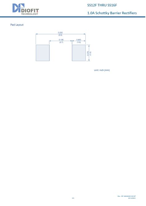 Ss14f Datasheet 10a Schottky Barrier Rectifiers Diofit