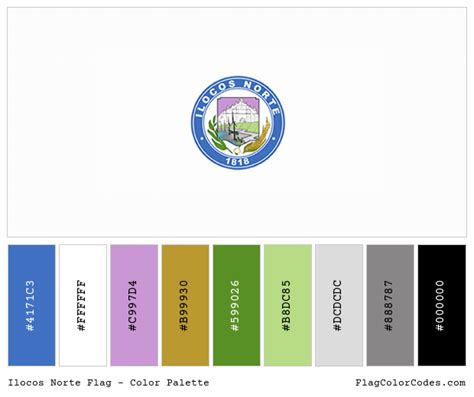 Ilocos Norte Flag Color Codes