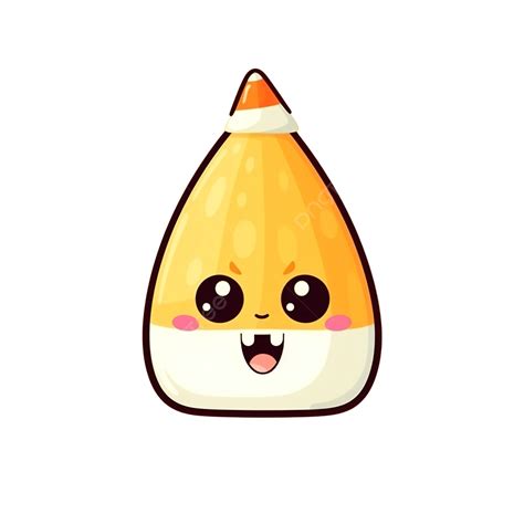 Happy Halloween Candy Corn Card Boo Candy Scaring Flat Cartoon Vector