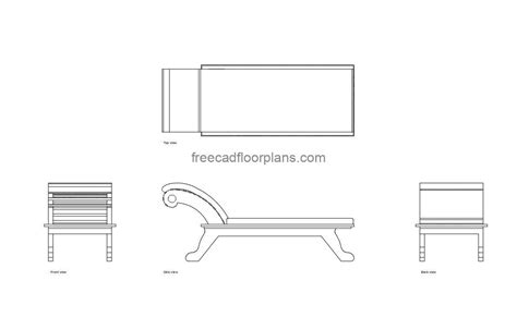 Diwan Cot Free Cad Drawings