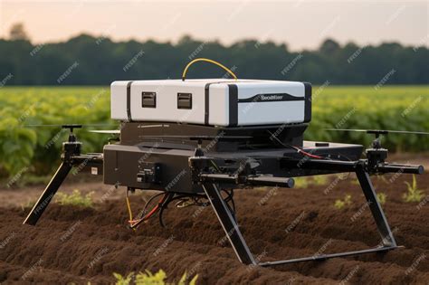 Autonomous Agricultural Drones Monitoring Crops Premium Ai Generated