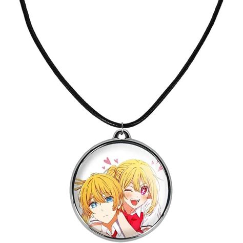خرید و قیمت گردنبند خندالو طرح آکوا و روبی انیمه اوشی نو کو ترب