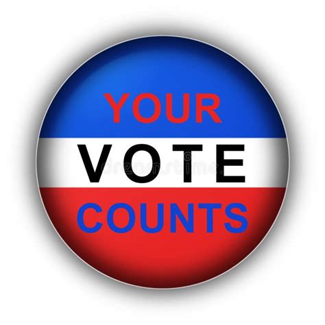 Your Vote Counts Stock Illustration Illustration Of Button 16709471