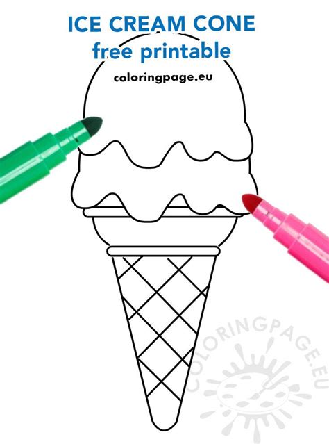 Ice Cream Cone Coloring Page Coloring Page