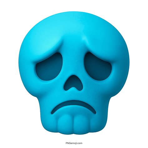 Sad Skull Emoji Multicolor 3d Png Clipart Collection