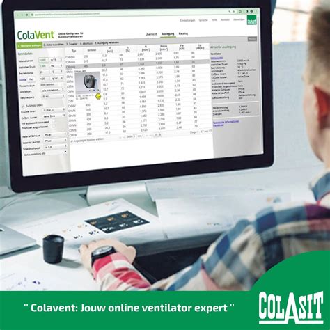 Ventilatie Onlinetool Colavent Ventilatorselectie Expertadvies