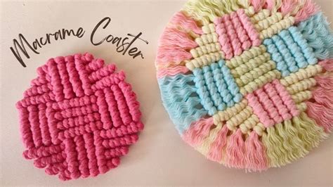 Diy Macrame Coaster Round Macrame Coaster Macrame Tutorial For Beginners Free Macrame