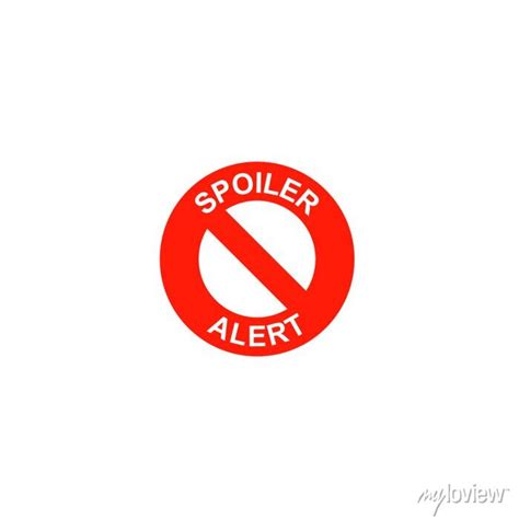 Spoiler Alert Sticker Icon Clipart Image Isolated On White Background