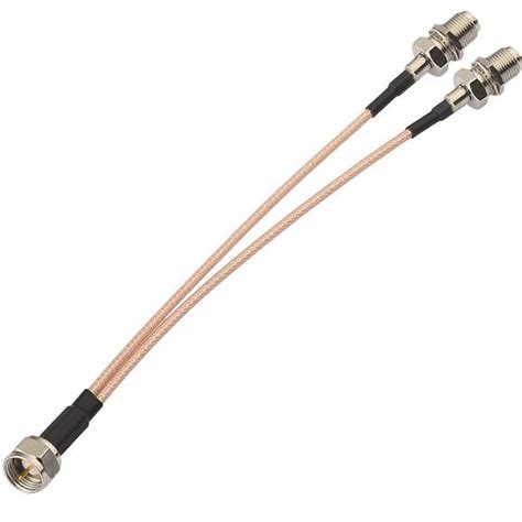 F Type Rg6 Splitter Coax Cable Tv Antenna Cable 75ohm 3 Way Splitter