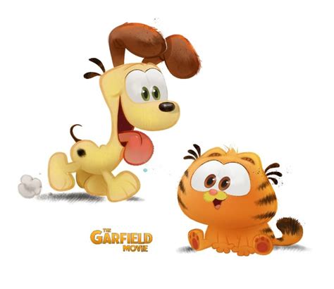 Young Garfield And Odie The Garfield Movie In 2025 Garfield And Odie