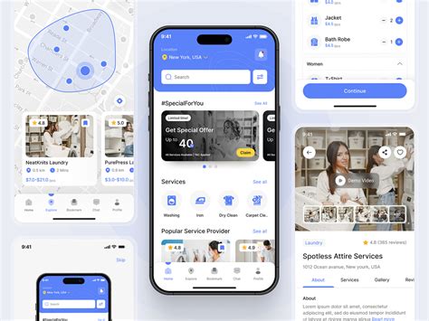 Laundry Service Mobile App UIUX Design | Figma | App Design | by Insightlancer | Medium