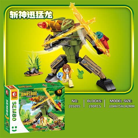 Buy Slstoys 4 In 1 Sembo Block Dinosaur World Series Mecha Robot