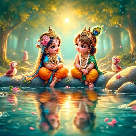 Cute Little Radha Krishna Images