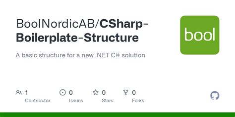 Github Boolnordicabcsharp Boilerplate Structure A Basic Structure For A New Net C Solution