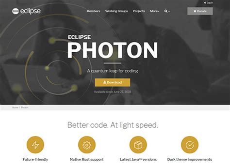 eclipse最新版「eclipse photon」リリース。java 10に加え、rustとc をサポート － publickey