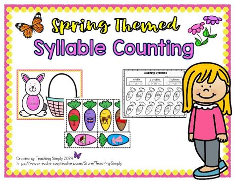 Syllable Sorting Activity With A Spring Theme By Teaching Simply