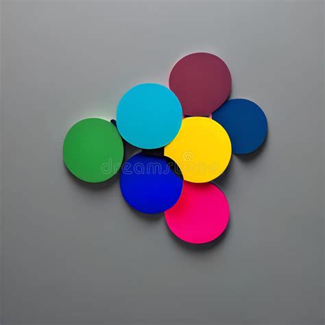 A Minimalistic Arrangement Of Overlapping Circles In Vibrant Neon Colors Evoking A Futuristic