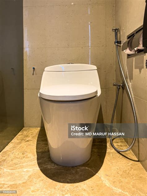Modern Restroom With Luxury Comod And Push Shower Modern Sanitary Modern Restroom With Luxury Comod And Push Shower Modern Sanitary