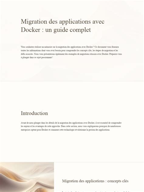 Migration Des Applications Avec Docker Un Guide Complet Pdf Informatique Informatique