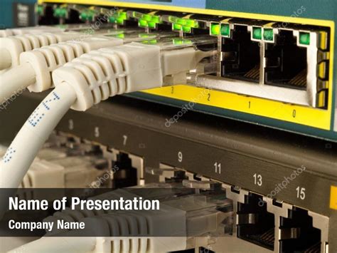 Network Network Cables Powerpoint Template Network Network Cables