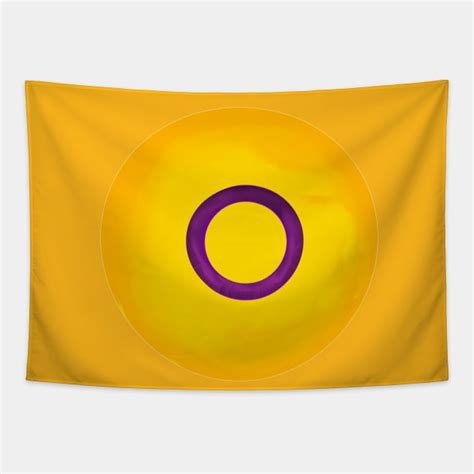 Intersex Pride Flag Colours Circular Sphere Intersex Tapestry