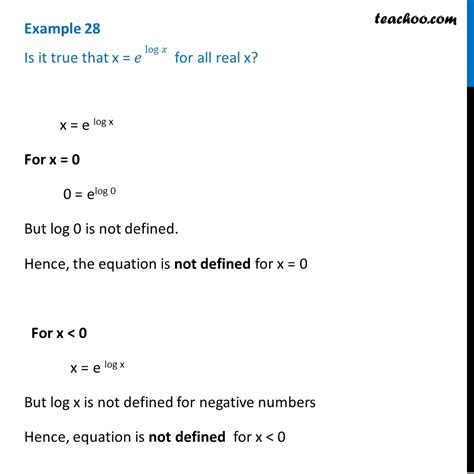Example 28 Is It True That X Elog X For All Real X Finding Deriv