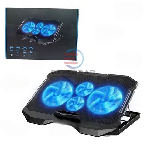 Suporte Base Cooler Para Notebook Base Mesa 4 Coolers Ventoinha Silencioso Refrigerada Usb Led