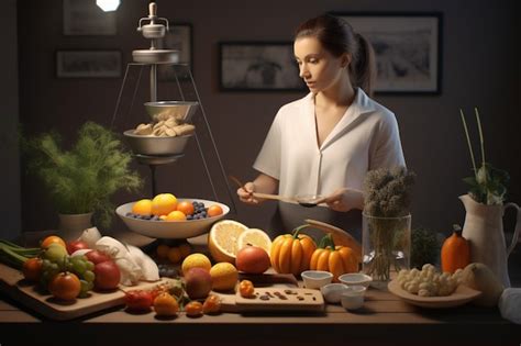 Premium Photo Nutritionist Providing Guidance On A Balanced Generative Ai