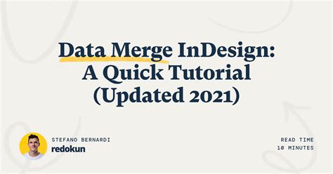 Data Merge Indesign A Quick Tutorial Updated 2021 Redokun Blog