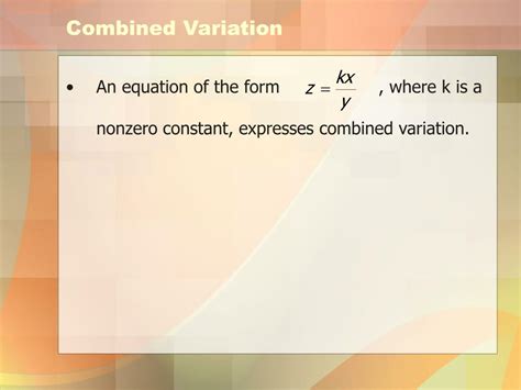 Ppt 12 7 Joint And Combined Variation Warm Up Problems Powerpoint Presentation Id 5605642