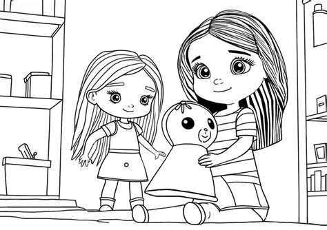 Ni A Jugando Con Mu Ecas Dibujo Para Imprimir Dibujos Para Imprimir Y
