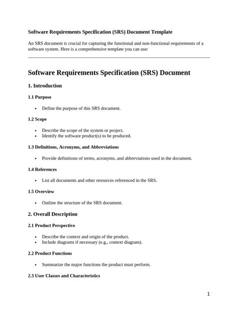 software requirements specification pdf computing information