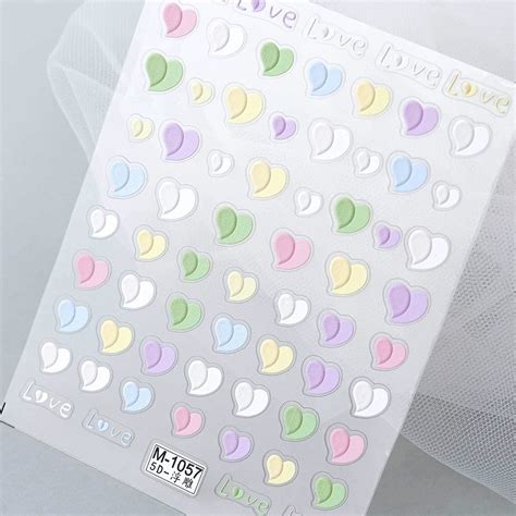 3d엠보 네일스티커 343 하트