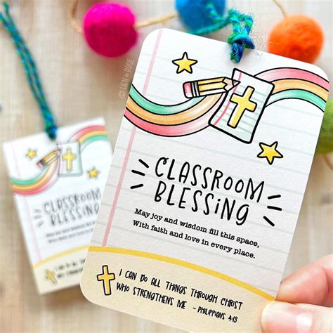 Cute Classroom Blessing Printable Tag Teacher Appreciation Week Card